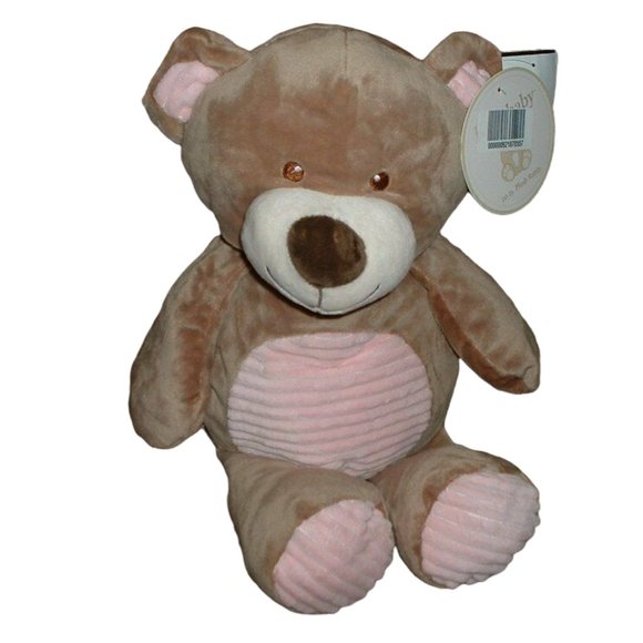 Kellytoy | Toys | Kellybaby Plush Teddy Bear Pink Tan Corduroy Baby ...